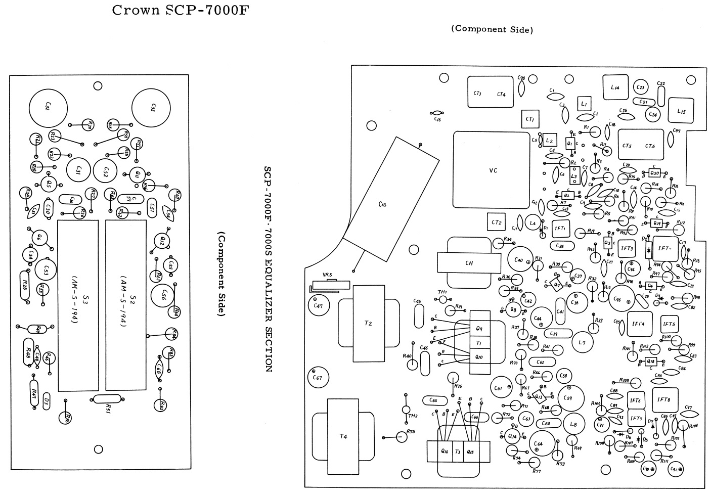 Schematic Diagrams: Crown SCP 7000S and Crown SCP 7000F schematic