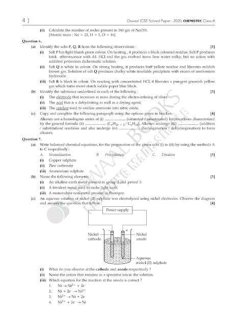 ICSE Class 10th Chemistry 2020 Best Solved Question Paper Topperbhai icse-class-10th-chemistry-2020-best-solved-question-paper-topperbhai