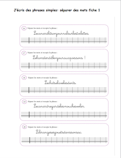 écrire une phrase simple fiche 2