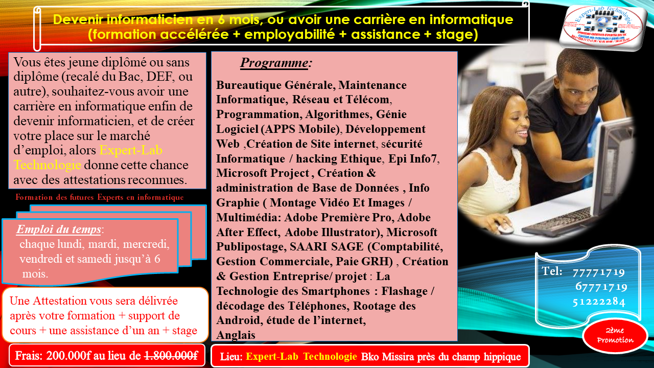 EXPERT-LAB TECHNOLOGIE: Formation des futures Experts en informatique ...