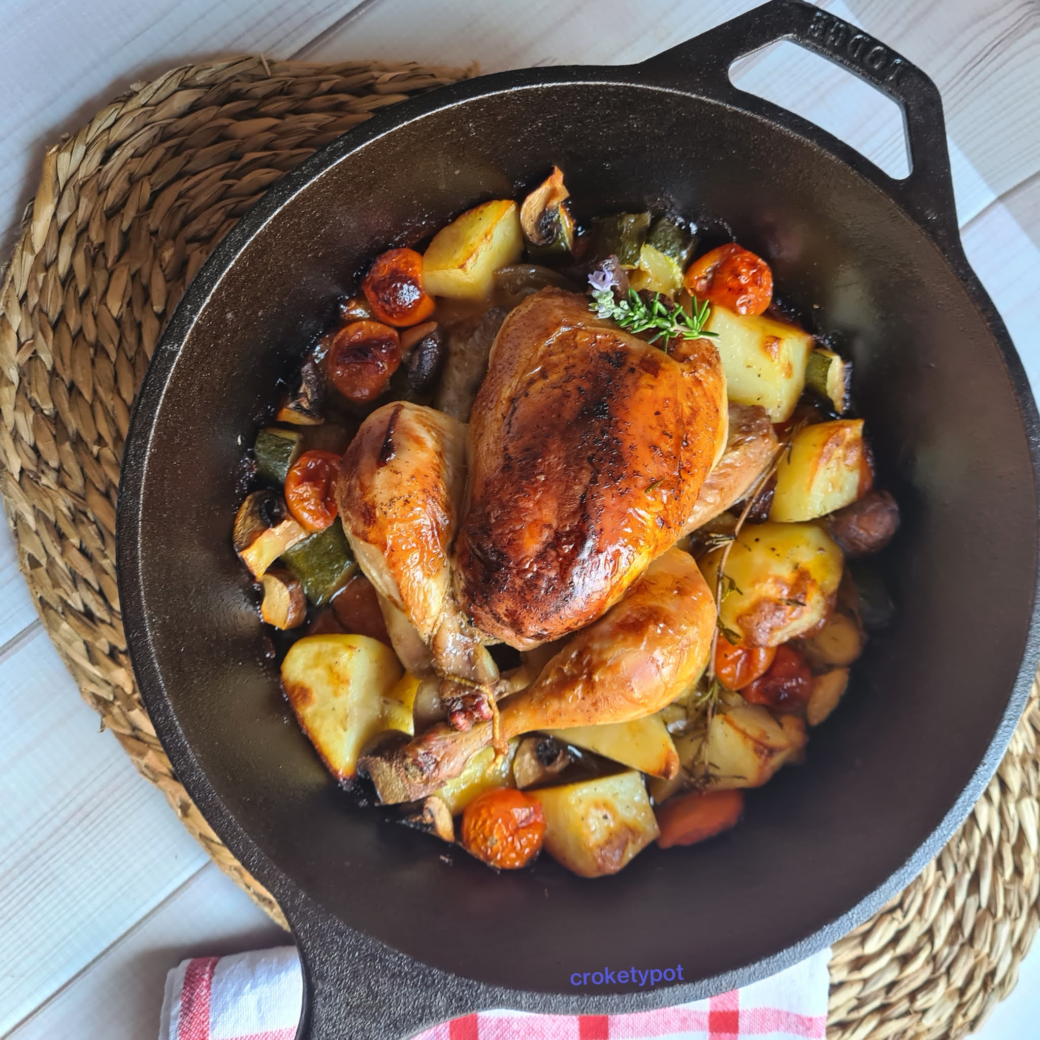 CROKETYPOT: COQUELET ASADO CON VERDURAS