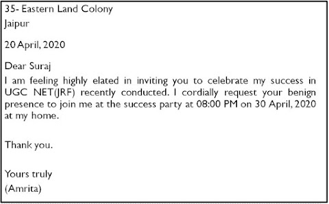 English Class: Invitation Writing CLASS XI-XII CBSE