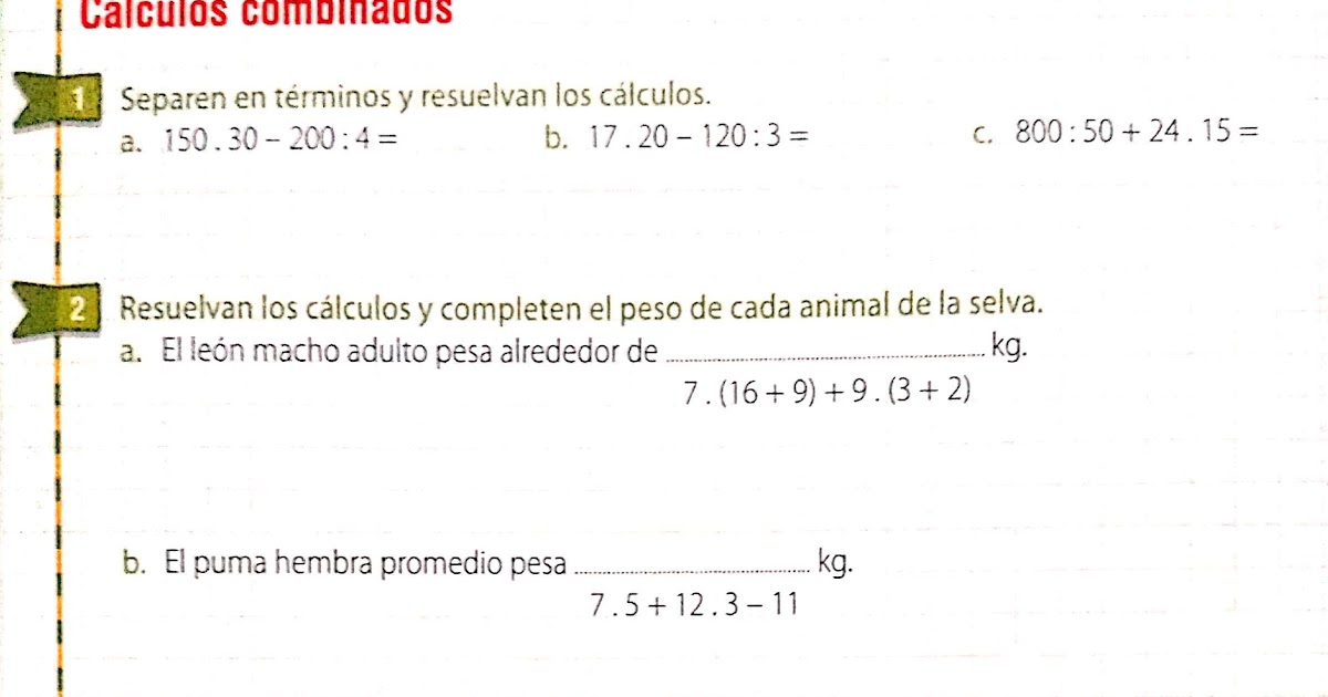 C lculos Combinados 6 