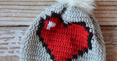 Beautiful Skills - Crochet Knitting Quilting : 8-Bit Heart Slouchy ...