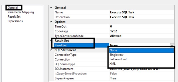 Microsoft Business Intelligence: Difference between Output Parameter and Result Set in execute ...