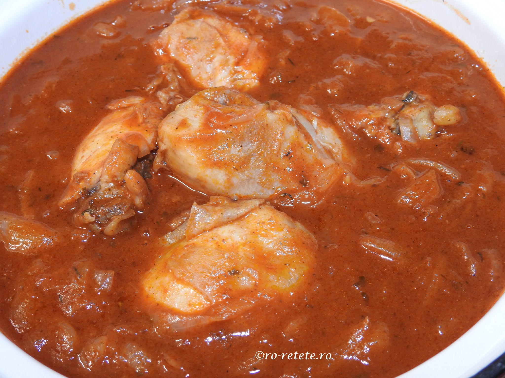 Tocanita de ceapa cu pui reteta | RO-Retete.ro