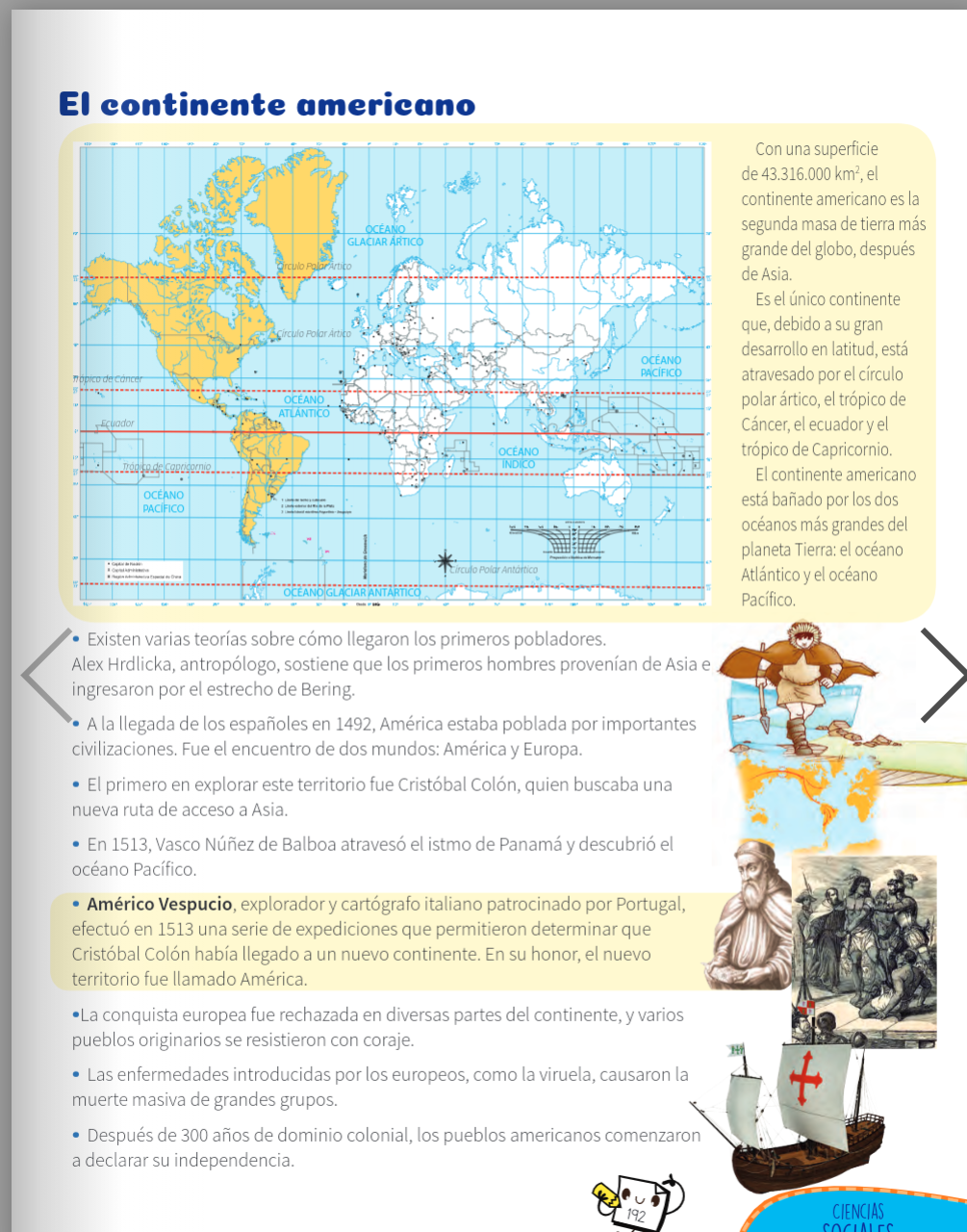 Prácticas del Lenguaje y Ciencias para vos!: Sociales: El continente ...