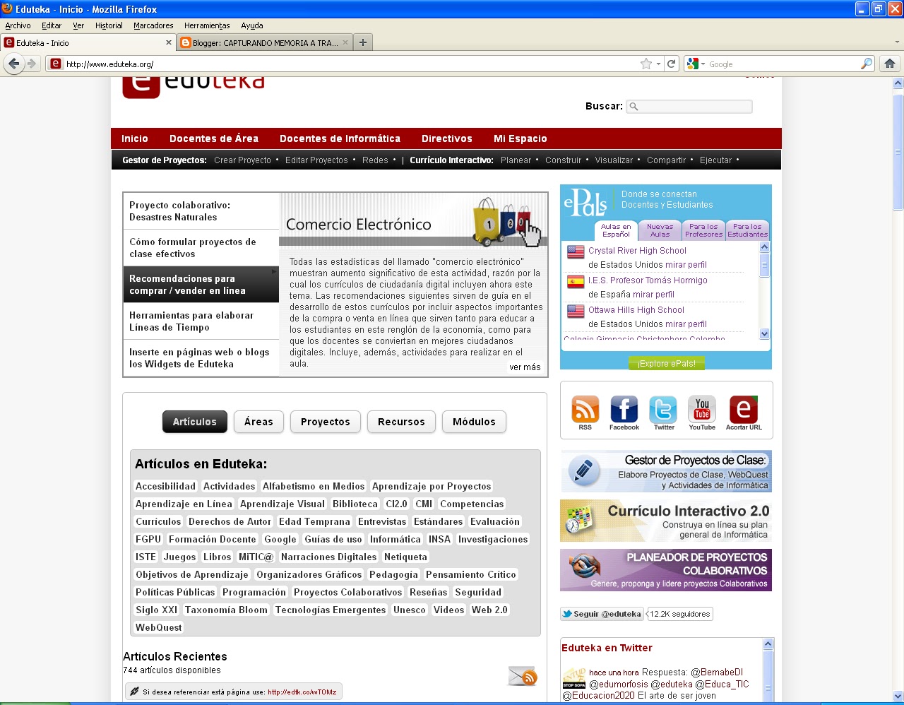 CAPTURANDO MEMORIA A TRAVÉS DE LAS TICS: APRENDIENDO CON EDUTEKA...