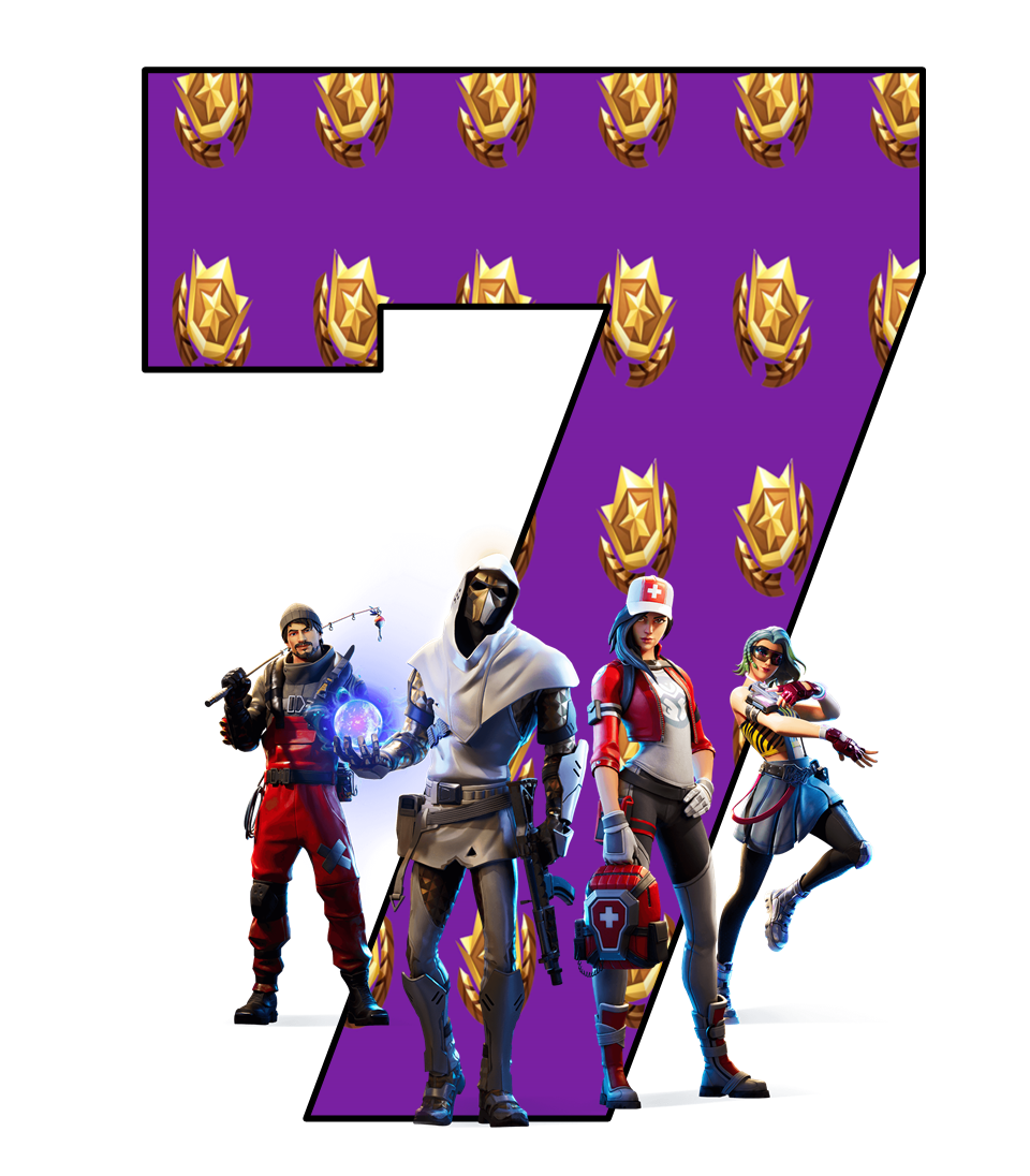 Kits imprimibles gratis : Números de Fortnite