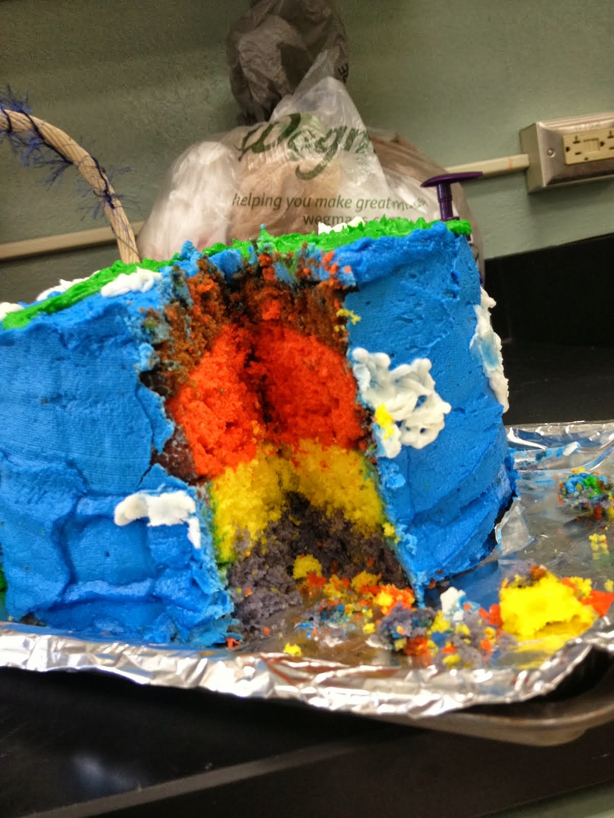 Mrs. Scott: Owen's Layers of the Earth cake