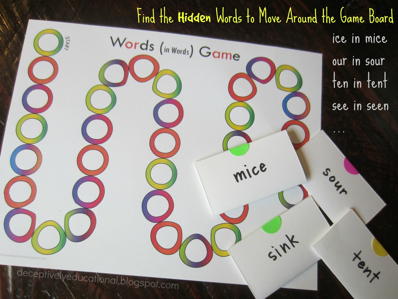 Relentlessly Fun, Deceptively Educational: Words in Words (a Literacy ...