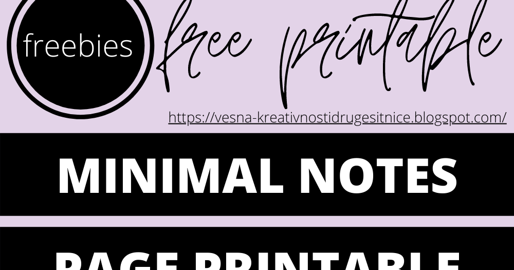 Free Printable Minimalist Note Paper Set | Home Chic Club: Free ...