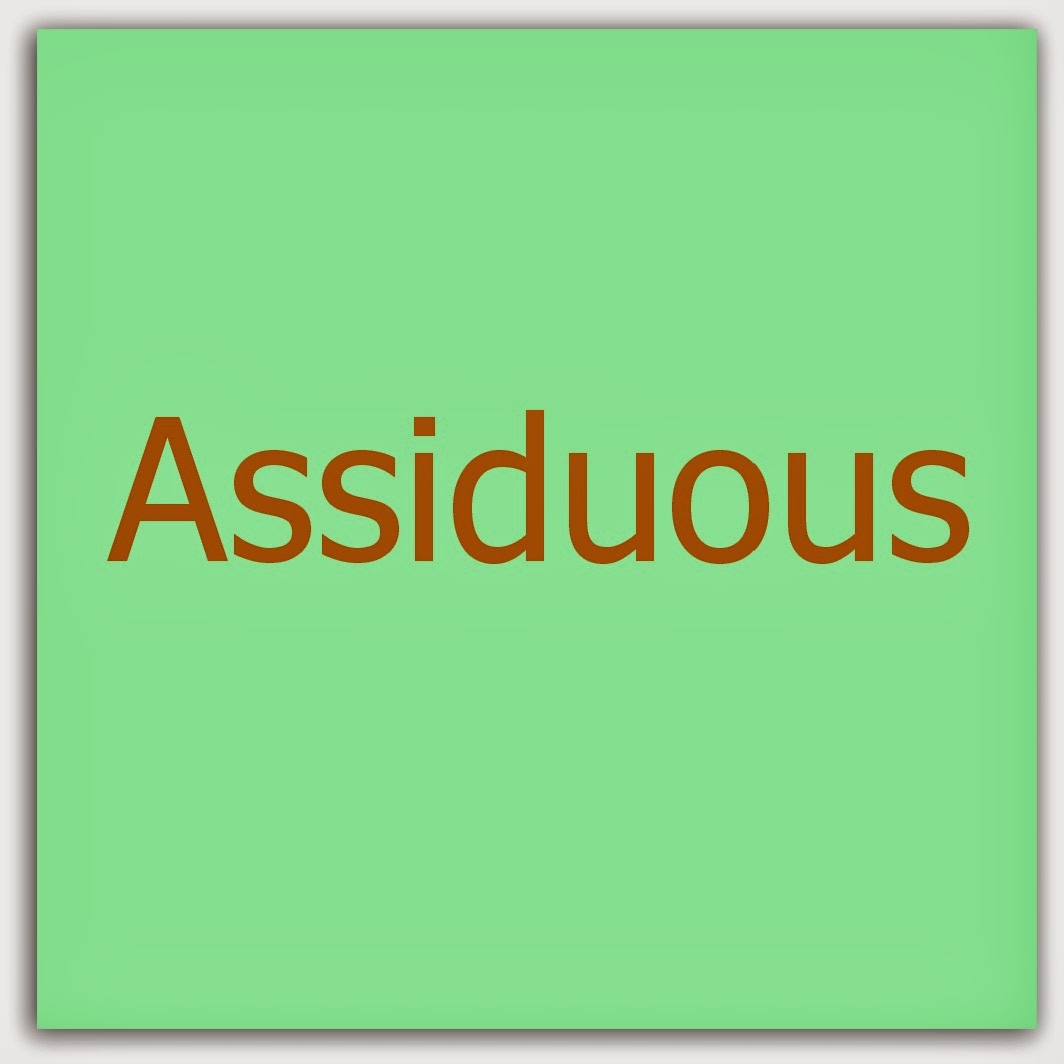 Tantrums and glitter: Word of the week - Assiduous
