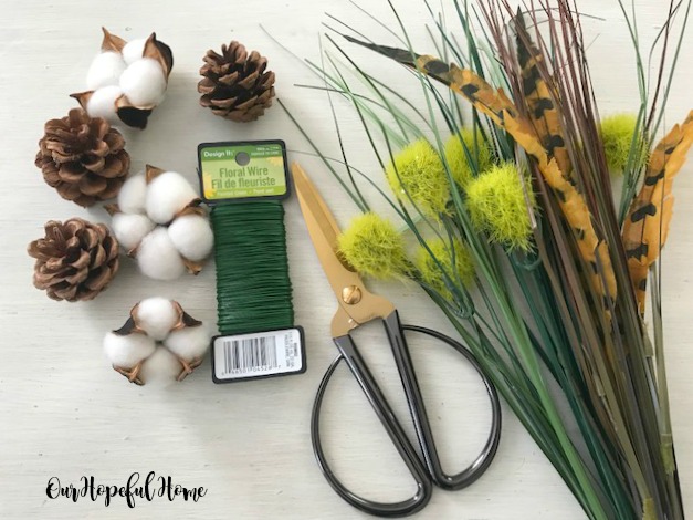 Our Hopeful Home: DIY Fall-Inspired Rustic Cotton Boll Wreath