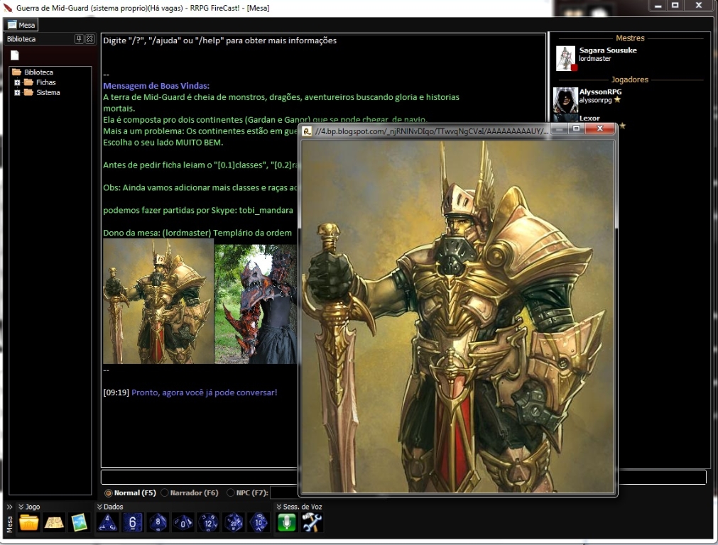 Jogando RPG online com o RRPG Firecast!