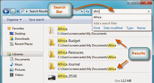 Windows 7 And Windows 8 Basics Searching By File Size Modification Date And Other File Properties