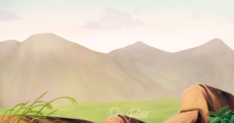 Background Animasi 2D Danau