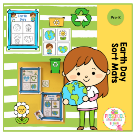 Earth Day Sort Mats ~ Preschool Printables