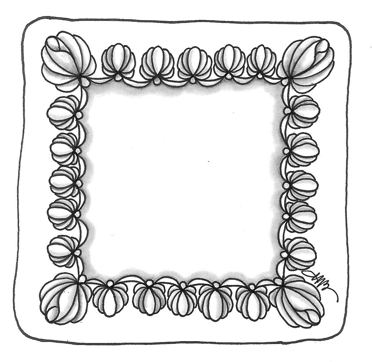Tickled To Tangle: Tips for Tangling a Border with Abeko