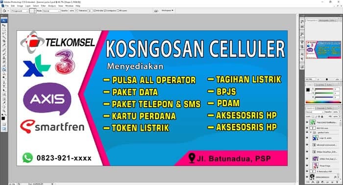 25 Desain Spanduk Jualan Pulsa yang Keren - KOSNGOSAN