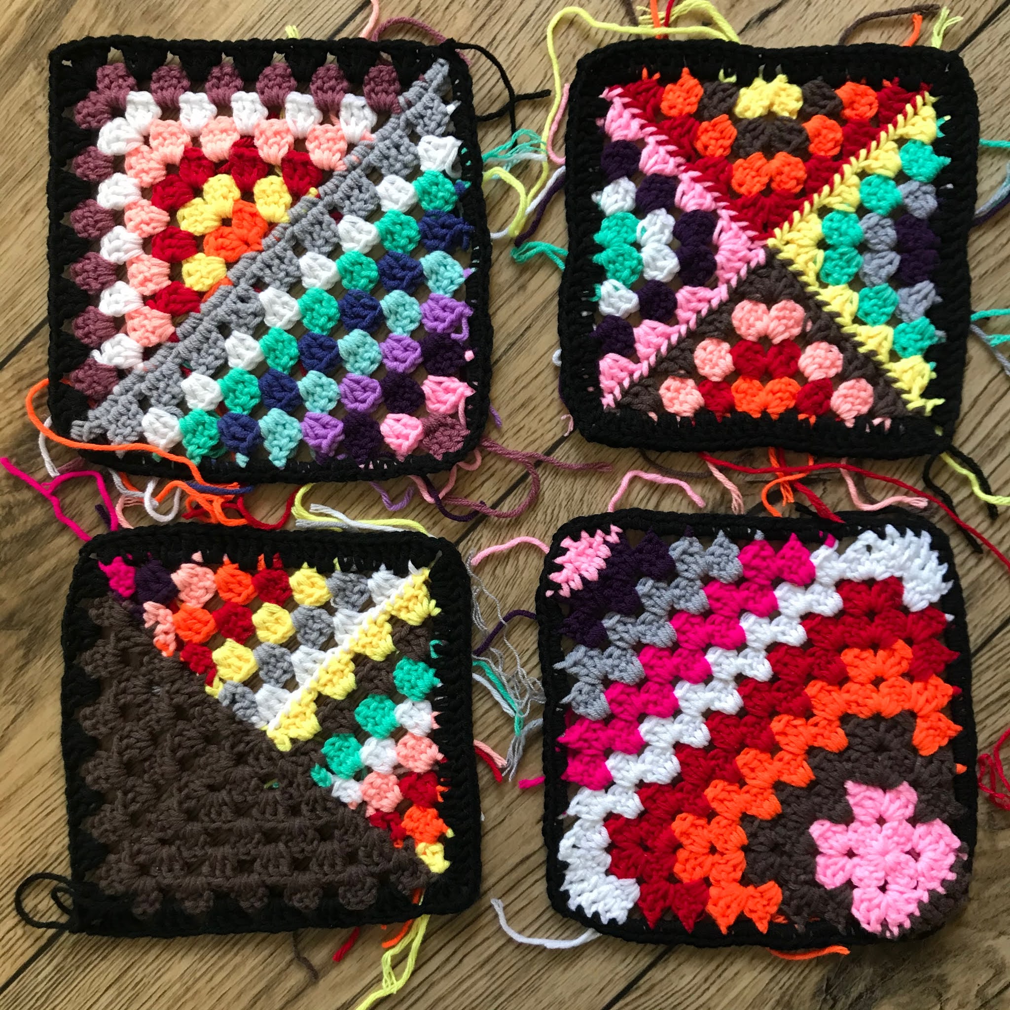 Bright Bag: Geometric Granny squares