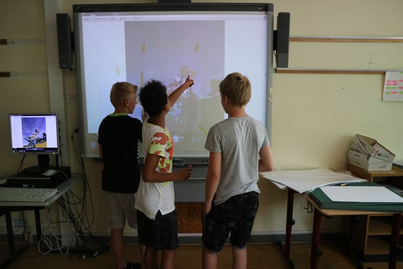 Stromkasten-Styling: Hermann-Schulz-Grundschule, Tag 1