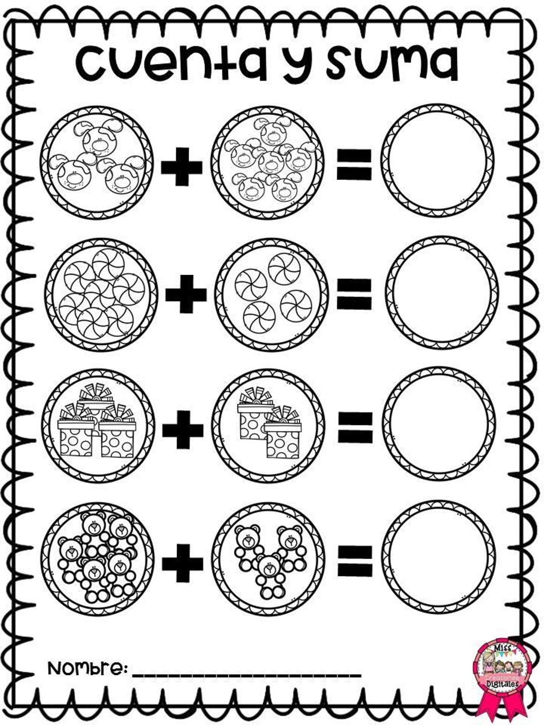 Cuadernillo Cuenta y Suma Conmigo | Materiales Educativos para Maestras