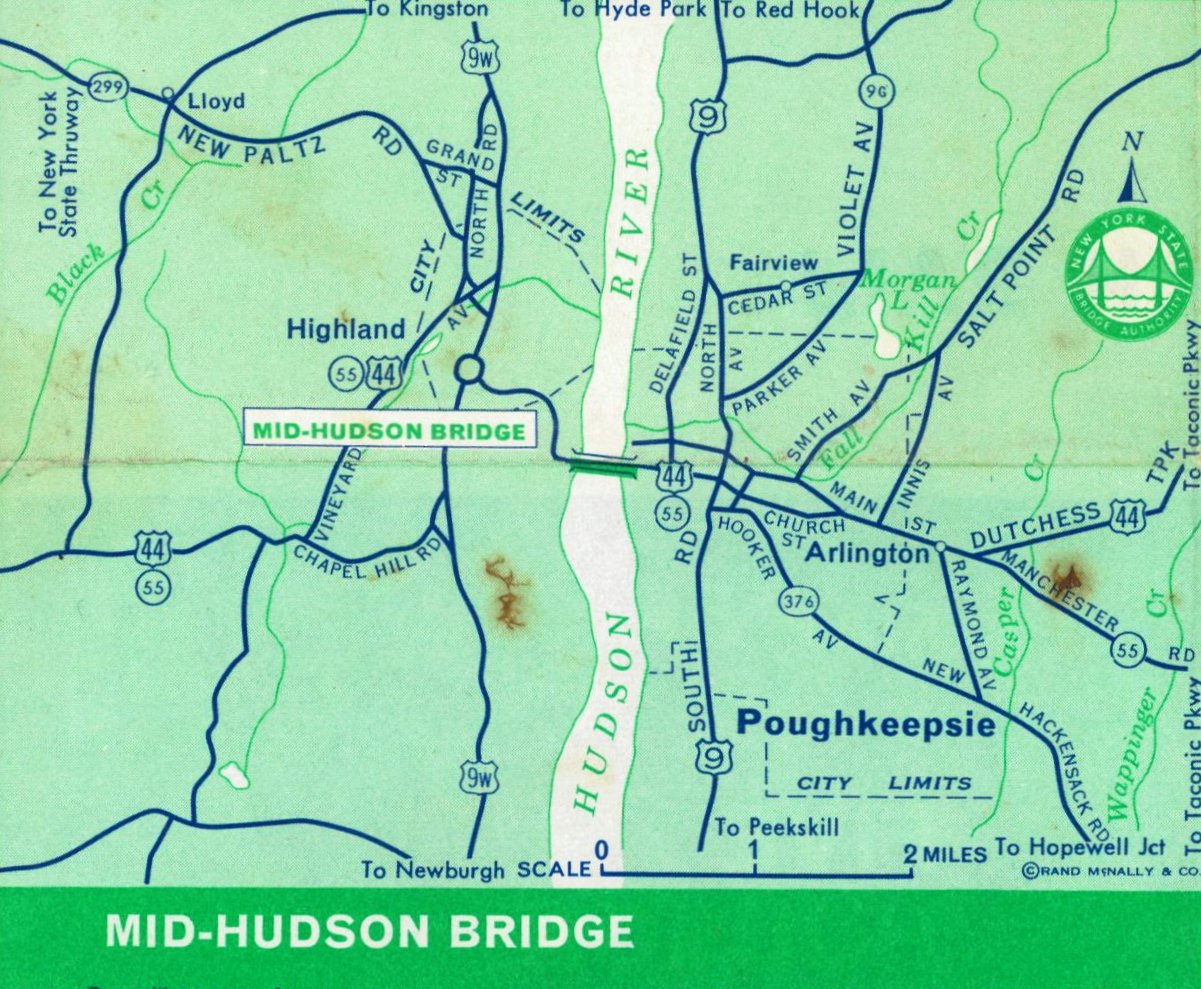 New York State Bridge Authority Mid Hudson Region Points of Interest ...