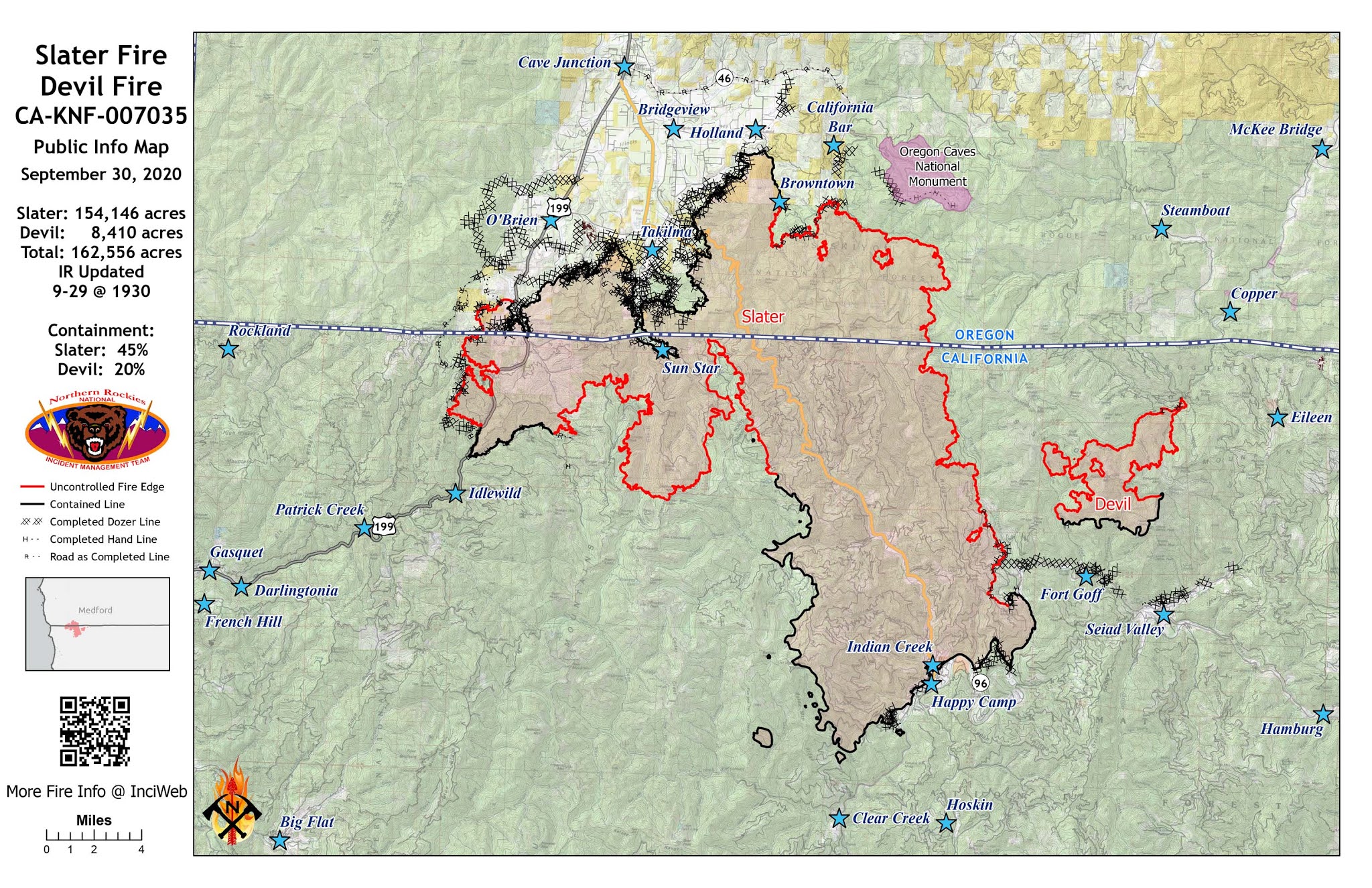 Southwest Oregon Wildfire Information Center: SLATER & DEVIL FIRE