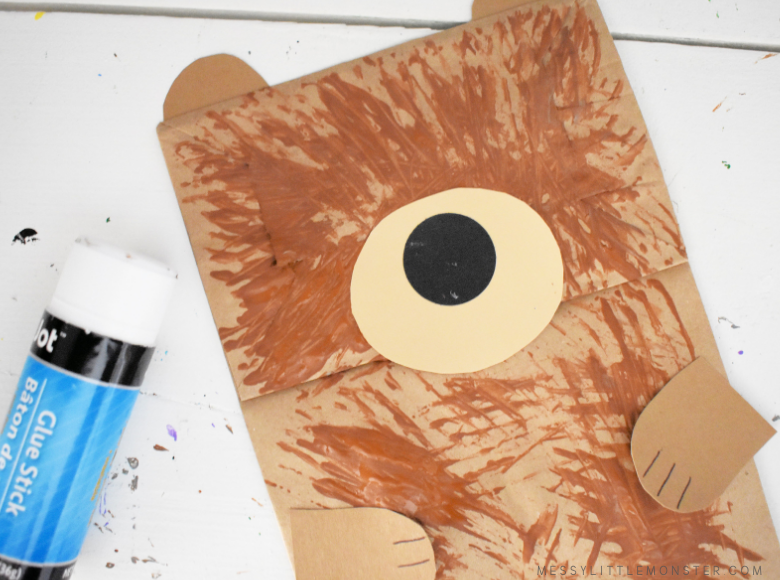 Paper Bag Bear Craft - How to Make Bear Paper Bag Puppets - Messy ...