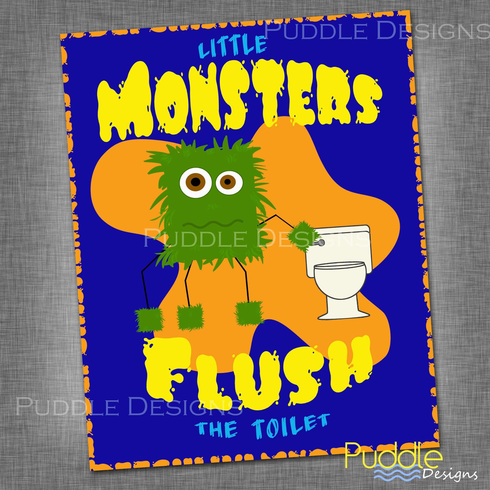 Puddle Designs: Monster Boy Bathroom