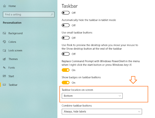 How To Move Taskbar To Bottom In Windows 10 | Change Taskbar Position