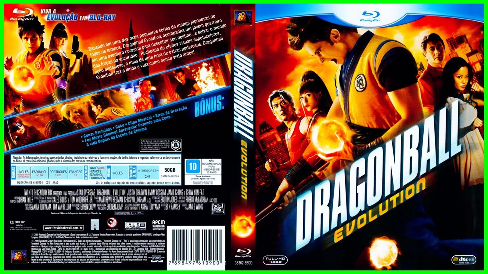 CAPAS DVD-R GRATIS: Dragonball - Evolution (2009) - Blu Ray