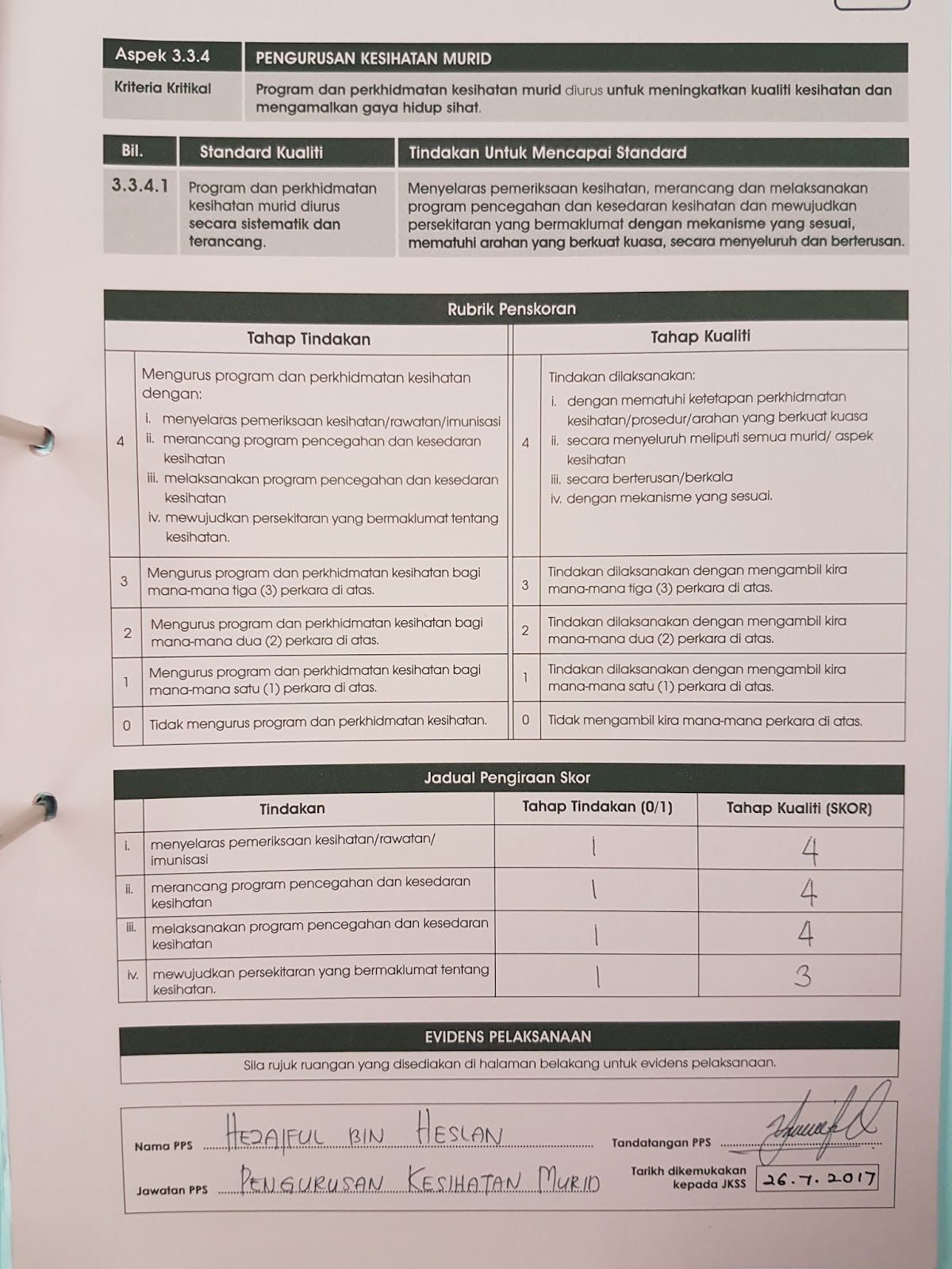 Lawatan Kerja: Sistem Fail skpmg2 Kaunseling dan HEM - GURU KAUNSELING ...