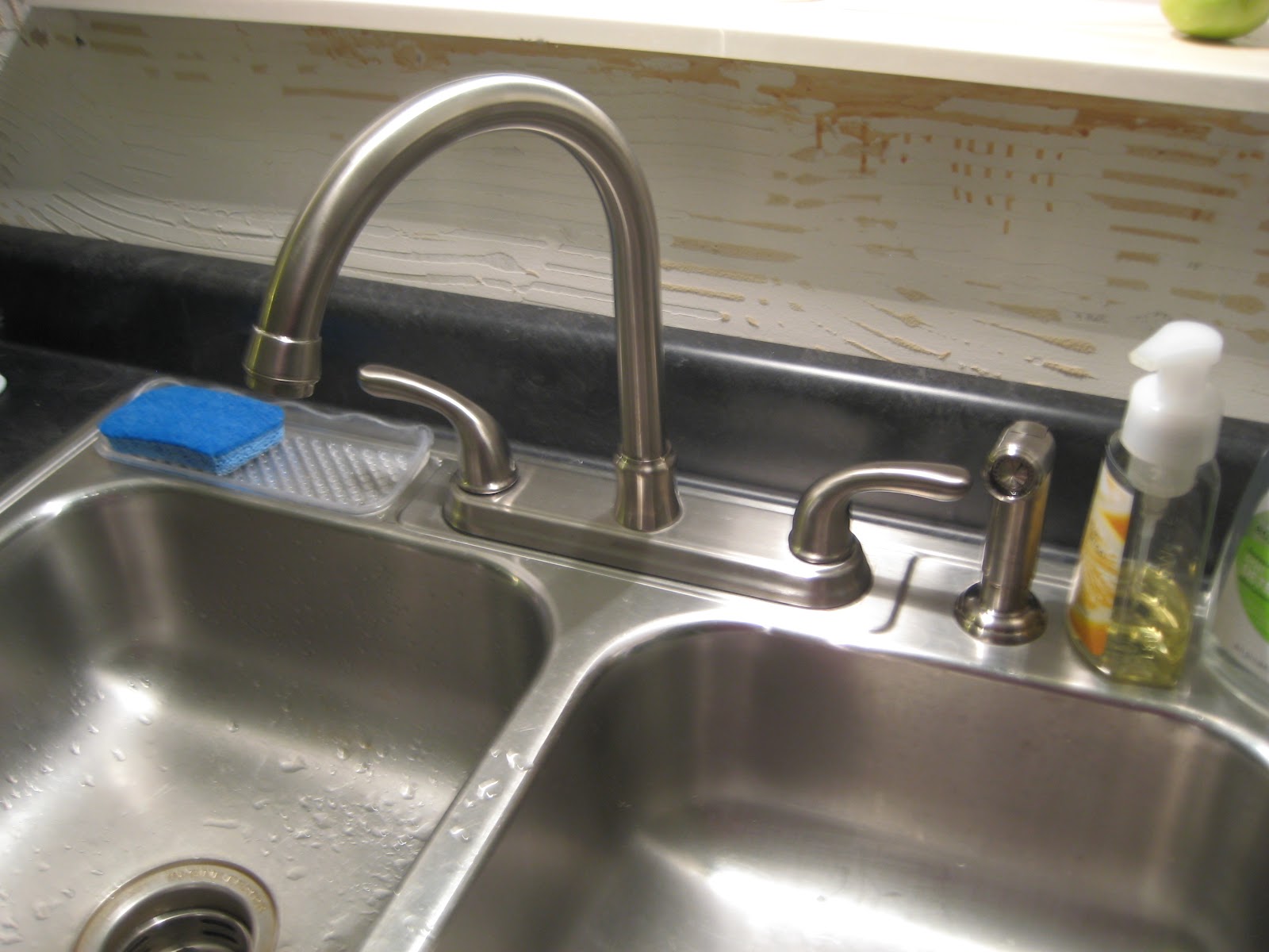 my own twist on things: counters and faucets and lights, oh my!