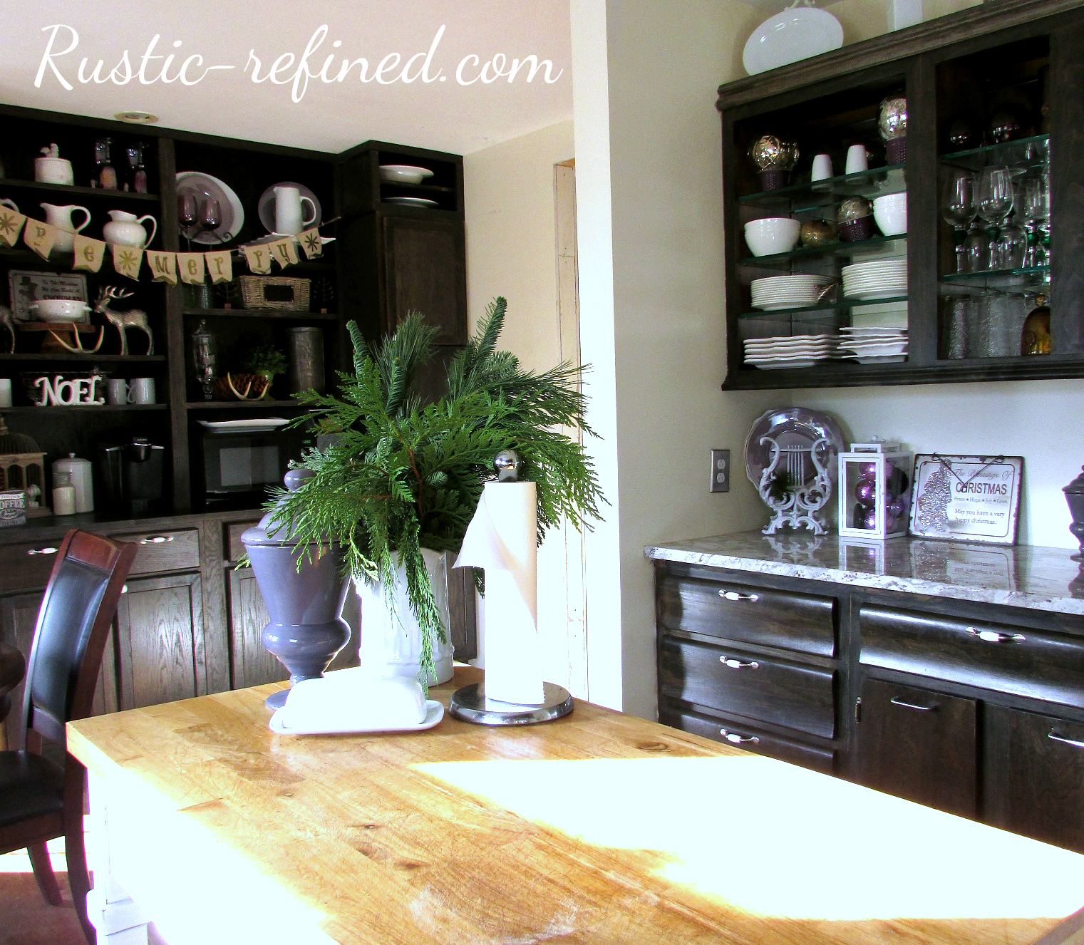 Christmas Holiday Kitchen Tour | Rustic & Refined