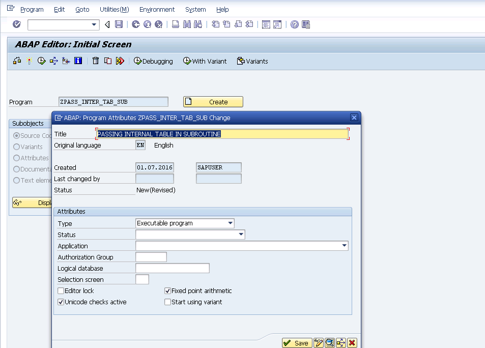 Sap Tech Passing Internal Tables As Parameters