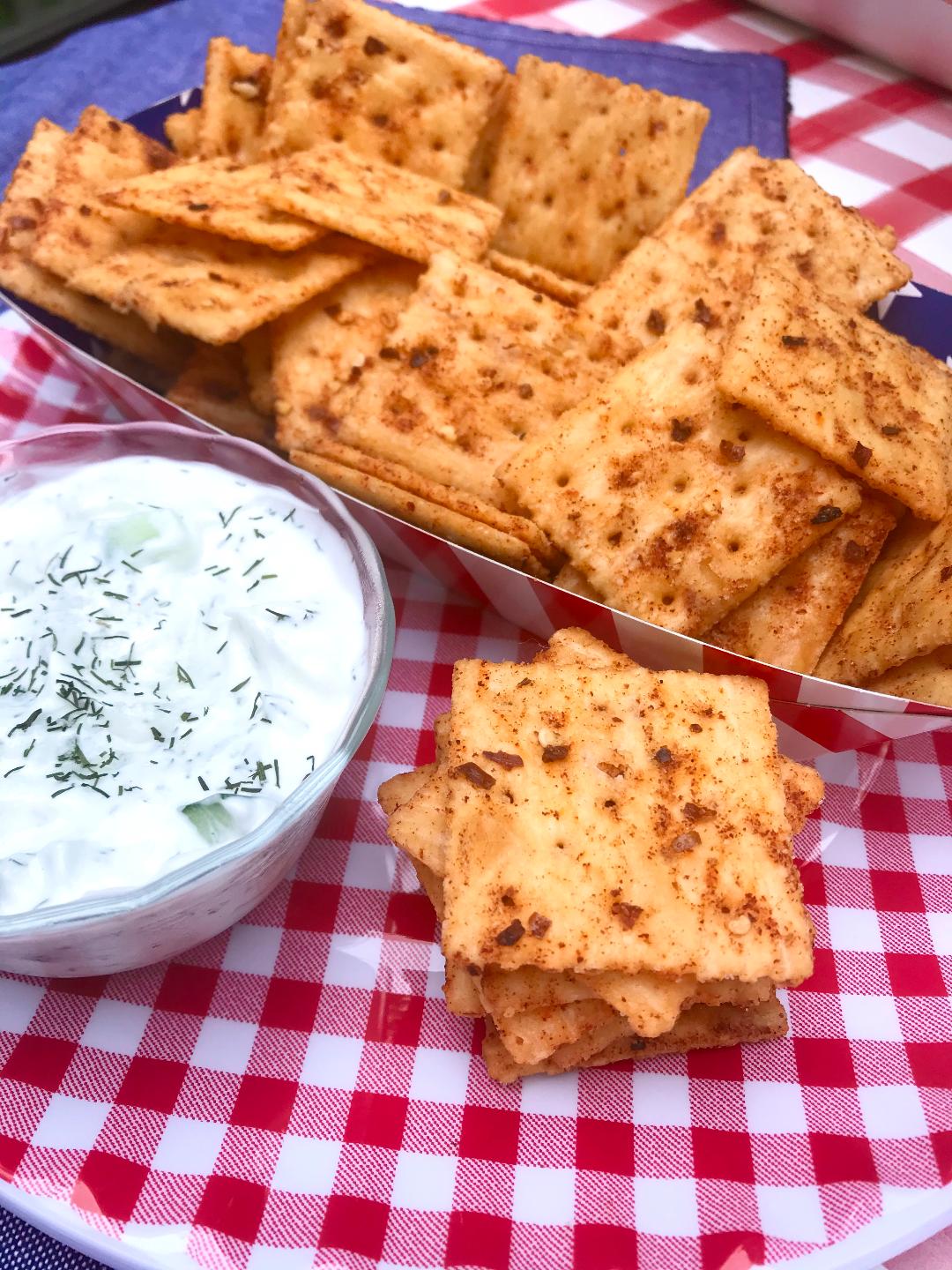 Blue Ribbon Kitchen: Fire Crackers and Creamy Cool Cucumber Dip