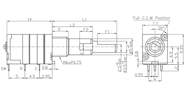 LJV Encoders, Potentiometers & Switch: Dongguan LJV Dual Shaft Rotary ...