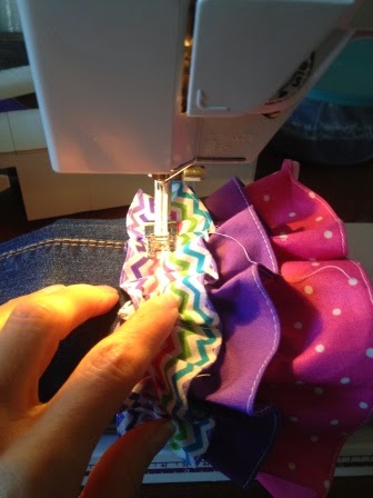 Just give me a needle!: Adding ruffles to RTW jeans - Tutorial