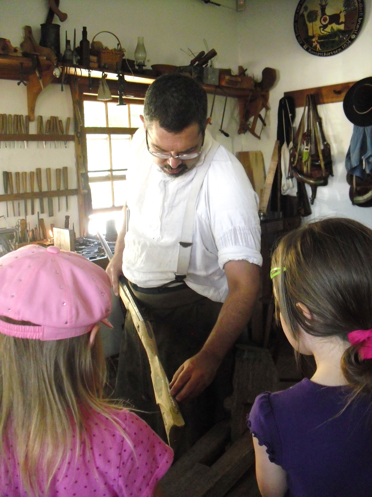 Travel NC With Kids: Old Salem Tour of Timothy Vogler Gunsmith Shop