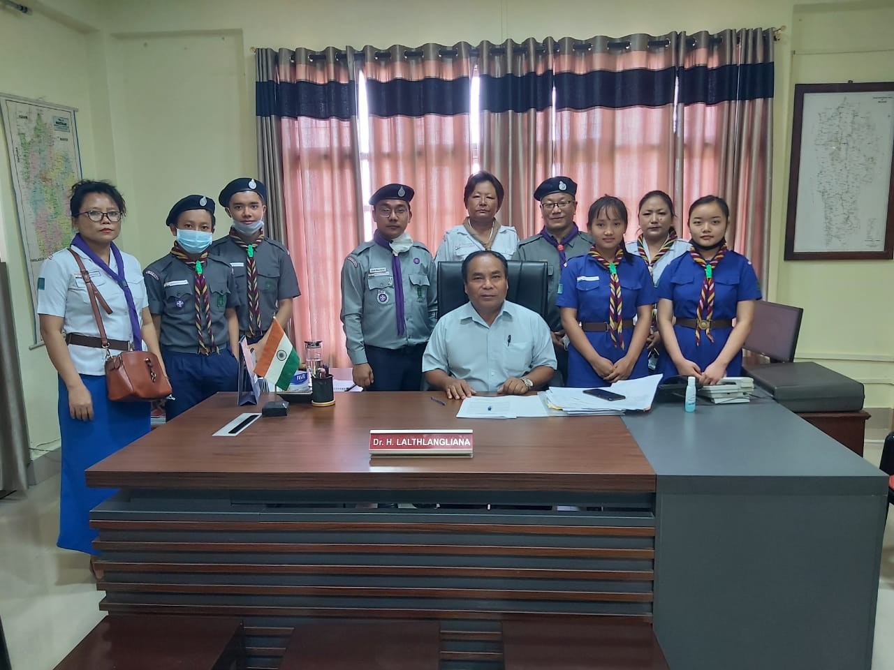 Kolasib district Scouts & Guides ten Kolasib DC hnenah Mask hlan