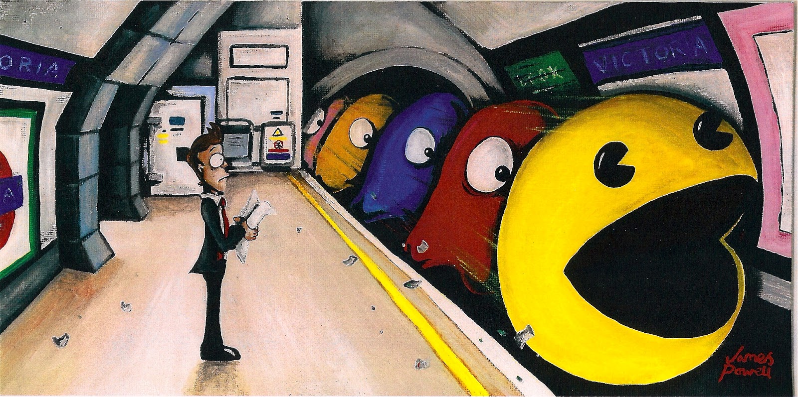 Art stuff by James P Powell: Pac Man...London Underground...something...