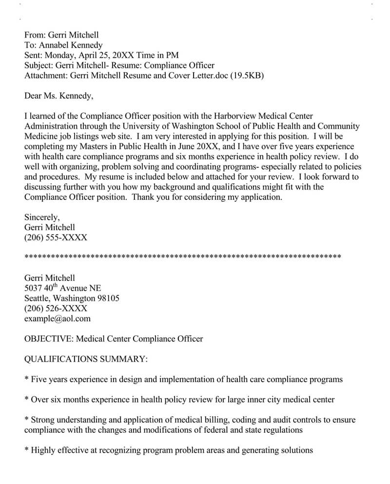 Sample Email Cover Letter With Attached Resume Cover Letter Sample Email Cover Letter With Attached Resume Cover Letter