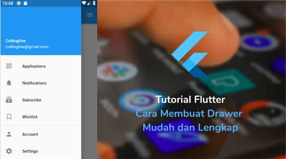 Tutorial Flutter Cara Menciptakan Drawer Gampang Dan Lengkap Seni Coding