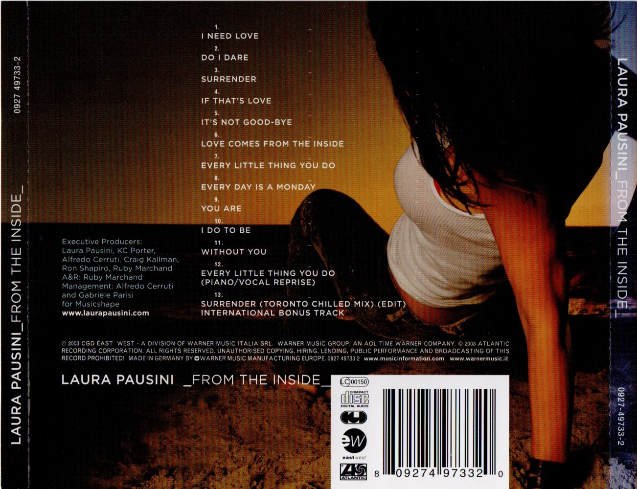 Seja Bem Vindo: Laura Pausini - From The Inside (CDA-2003-ITA)