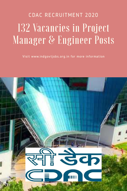 CDAC Recruitment 2020, Noida - 132 Vacancies in Project Manager ...