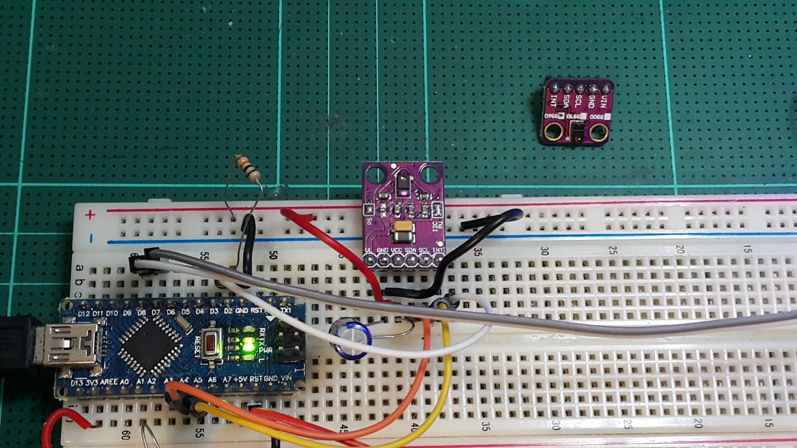 JoeGTEC's path: Arduino Nano+ RGB and Gesture Sensor APDS-9960(5pin ...