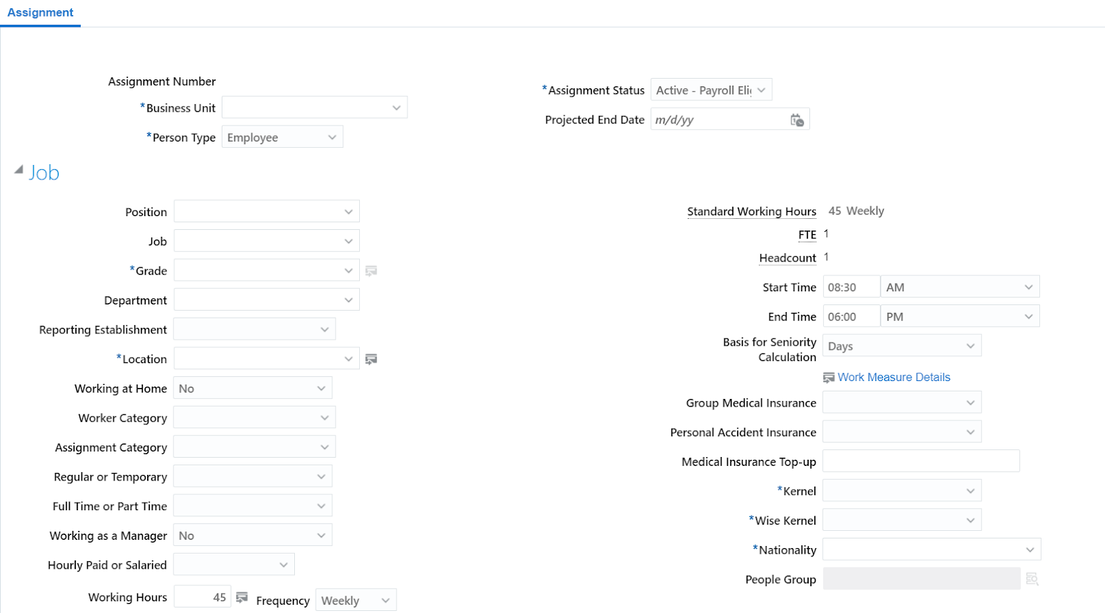 HCM Employee Creation