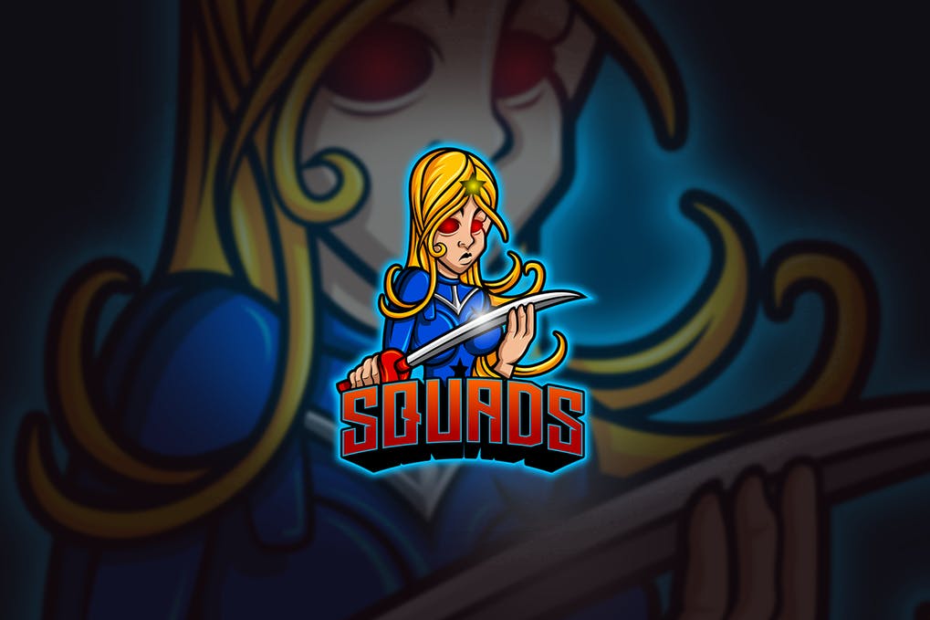 50+ Best Girl Mascot Logo Templates for eSports, Team and Clan | EPS, AI